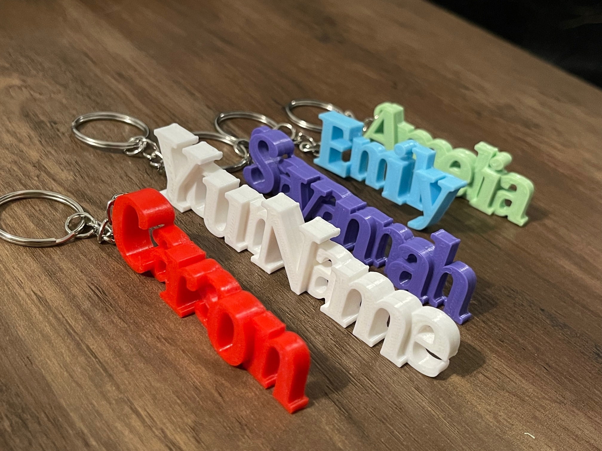 Personalized Keychain / Cute Customizable Name Tag / Custom Word Key ...