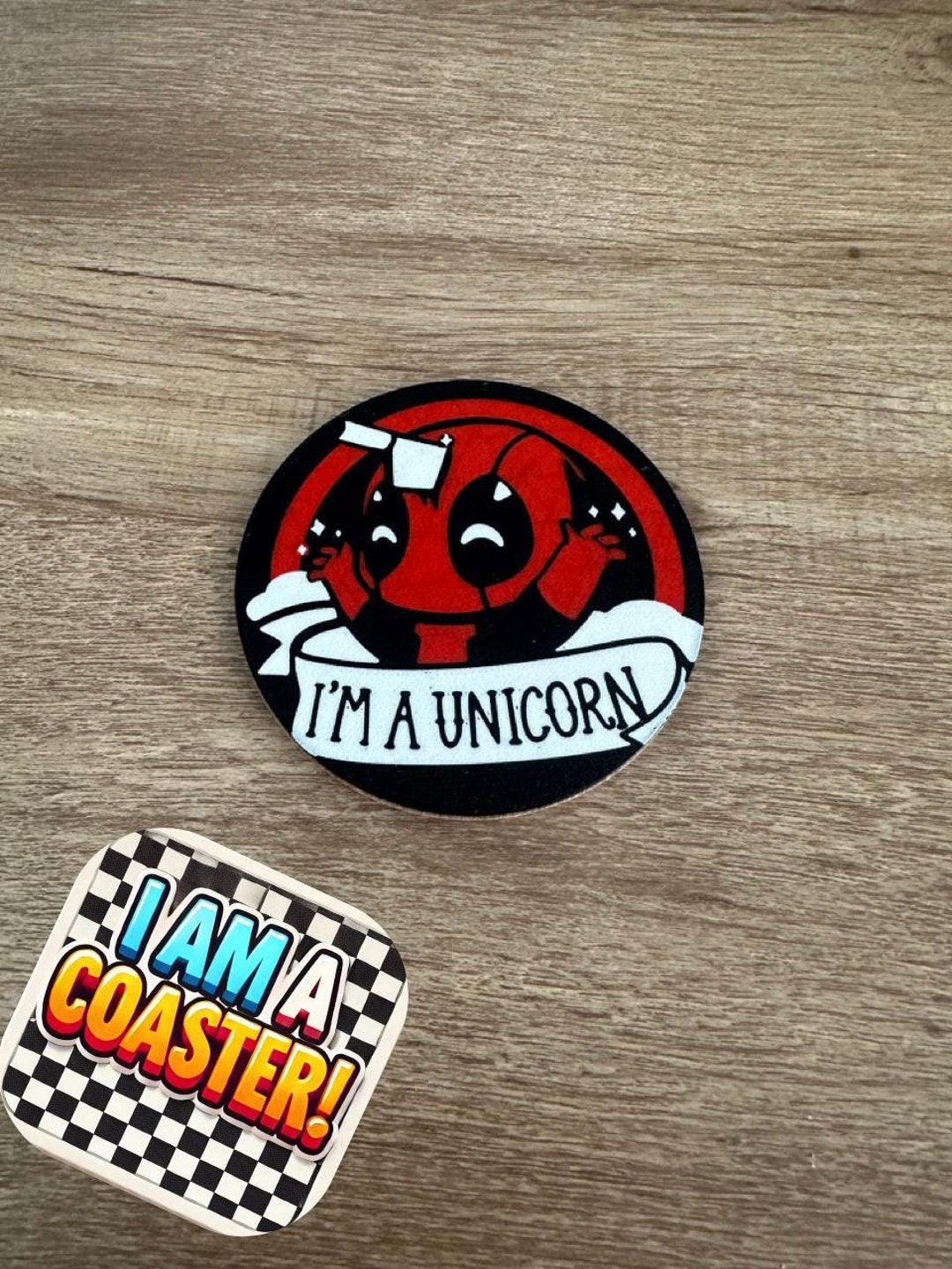 Deadpool i'm A Unicorn Coaster 3d-printed FREE Shipping USA A Perfect ...