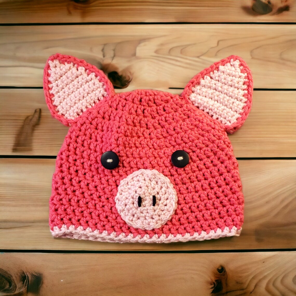 Crochet Pink Pig Hat - Fun for Cosplay - Perfect Present for Pig ...
