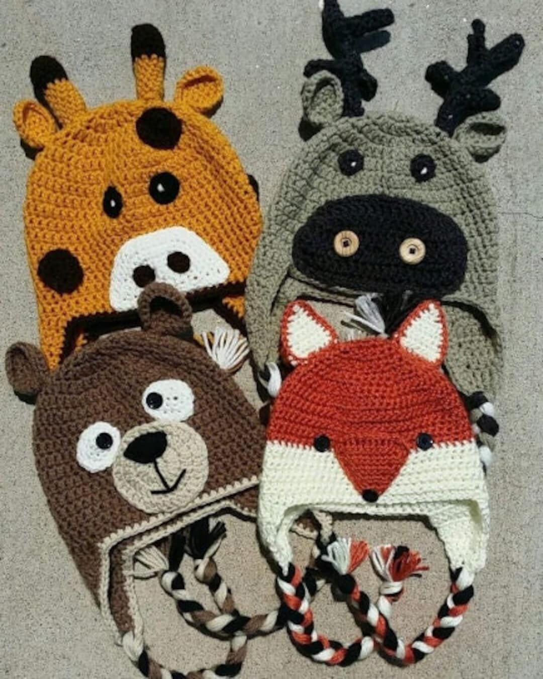 Handmade Crochet Wild Animal Hat, Great Children's Gift, Crochet Hat ...