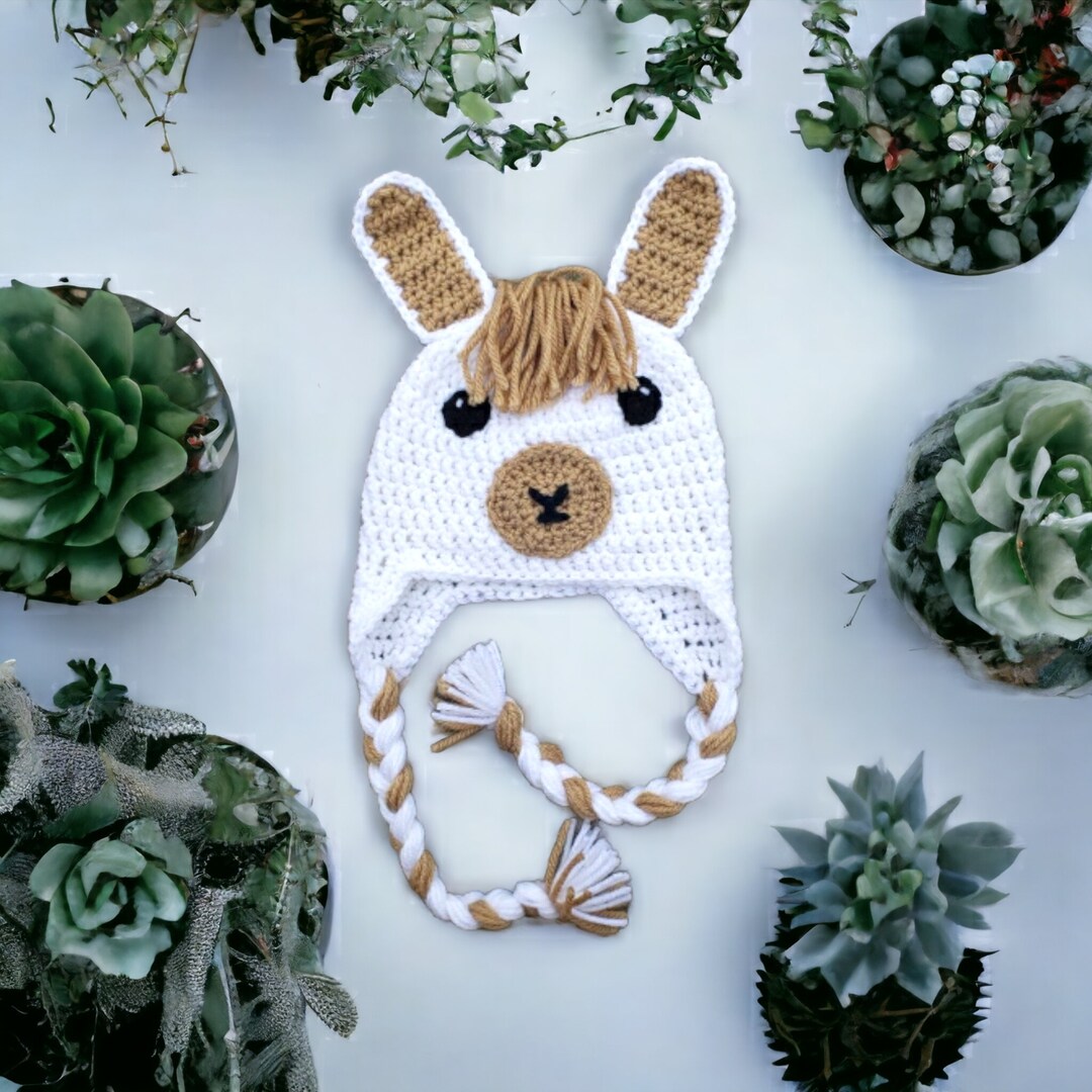 Llama Hat Adorable Crochet Llama Hat Handcrafted With Love - Etsy