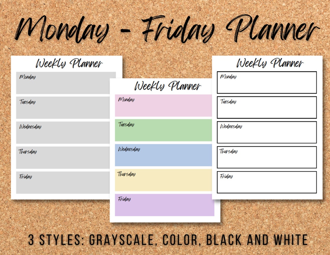 Weekly Planners Printable Instant Download - Etsy