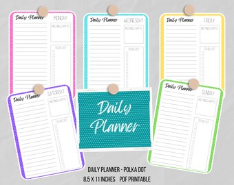 Daily Planner - Stripes Printable Download PDF - Etsy