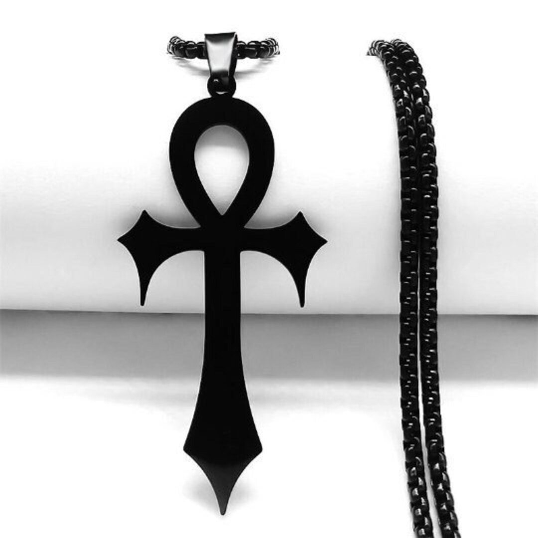 Goth Egyptian Cross Ankh Key of Life Necklace Stainless Steel - Etsy