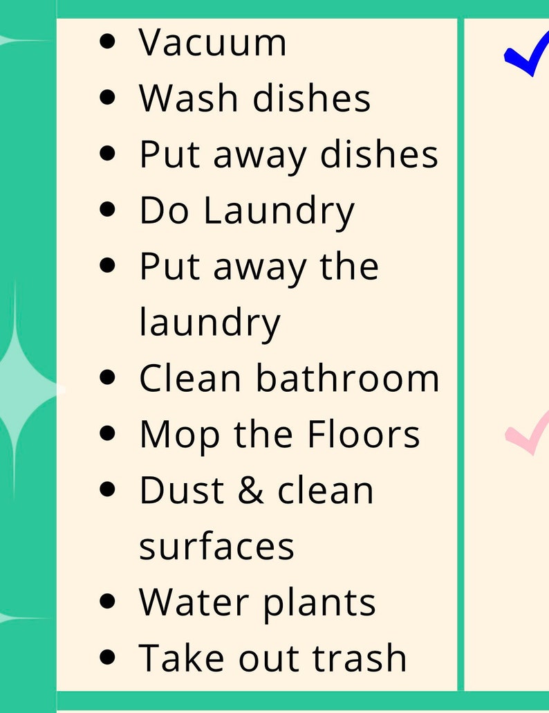 Editable Template for Household Chores Schedule - Etsy Australia