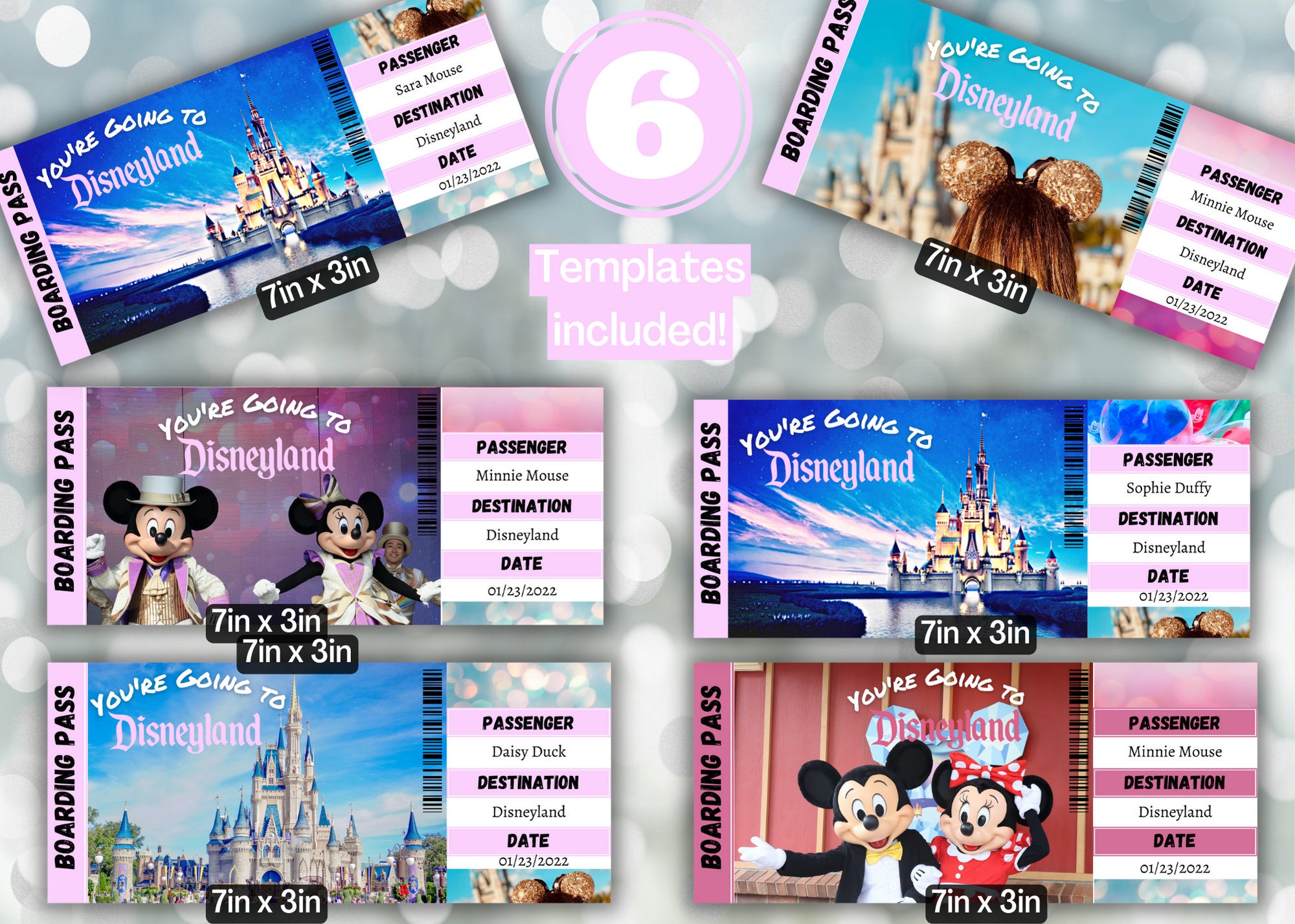 Disneyland Surprise Ticket, Printable Theme Park Surprise Reveal ...