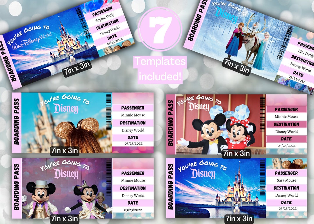 Disneyworld Surprise Ticket, Printable Theme Park Surprise Reveal ...