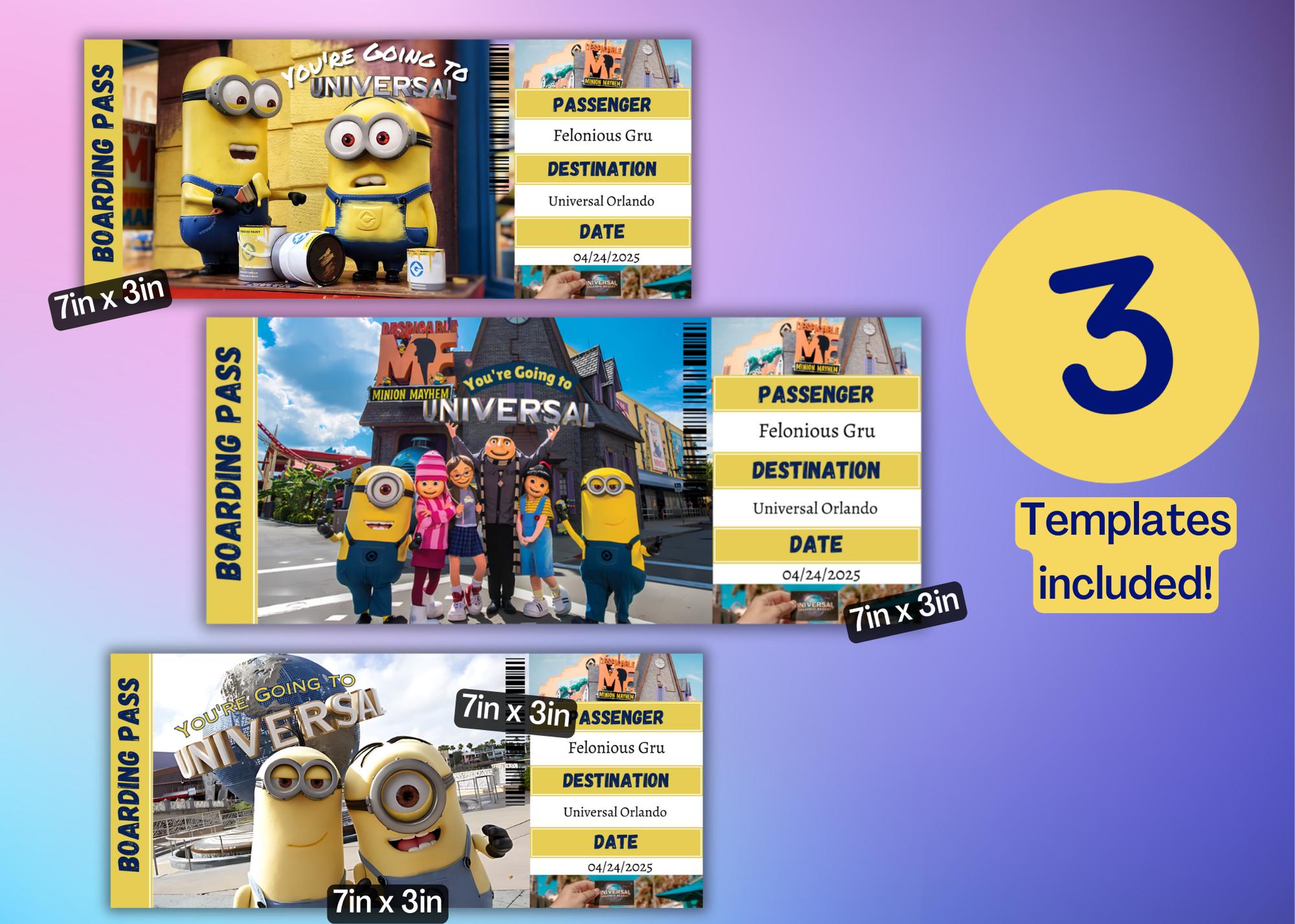 Minions Universal Studios Surprise Ticket, Theme Park Surprise ...