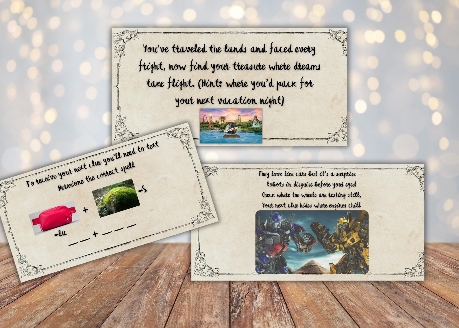 Universal Studios Scavenger Hunt Printable | Editable Trip Reveal Clues ...