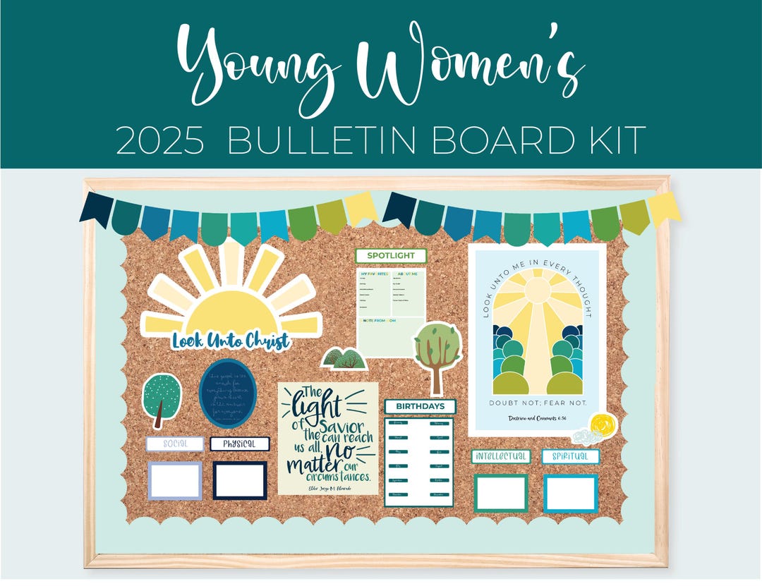 2025 LDS Young Women Bulletin Board Kit, 2025 LDS Youth Theme, Sunshine ...