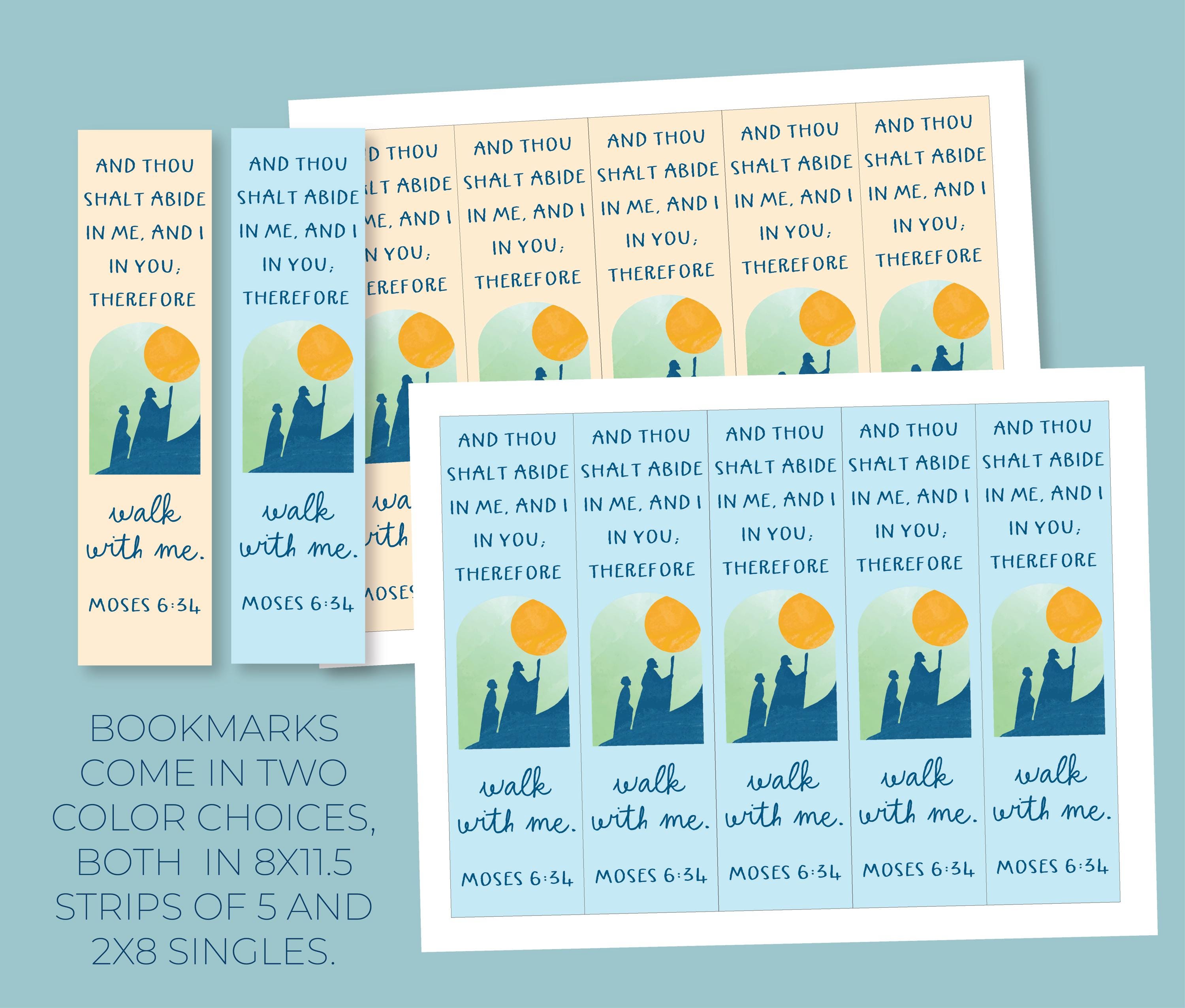 LDS 2026 Youth Theme Poster and Bookmarks Printable, Walk With Me Moses ...