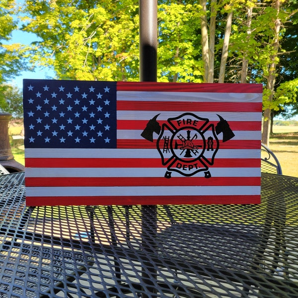 Wooden Fire Department Flags - Etsy