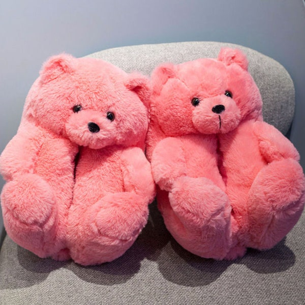 Teddy Bear Slippers - Etsy