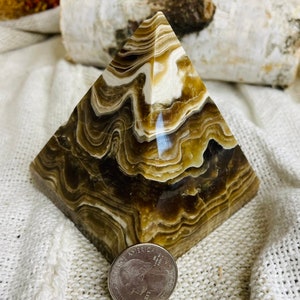 3 1/8” Banded Rootbeer Calcite Pyramid - Etsy
