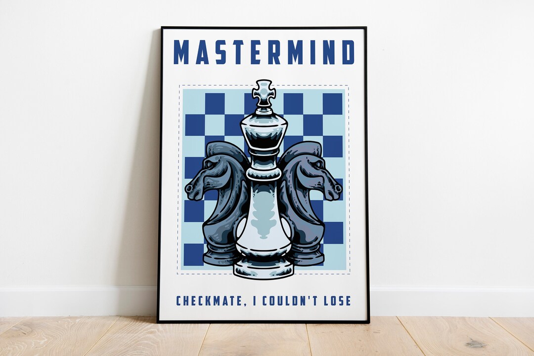 Mastermind Print, Blue Girly Wall Art, Preppy Wall Art, Dorm Room Decor ...