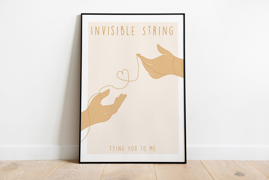 Invisible String Print, Girly Wall Art, Preppy Wall Art, Dorm Room ...