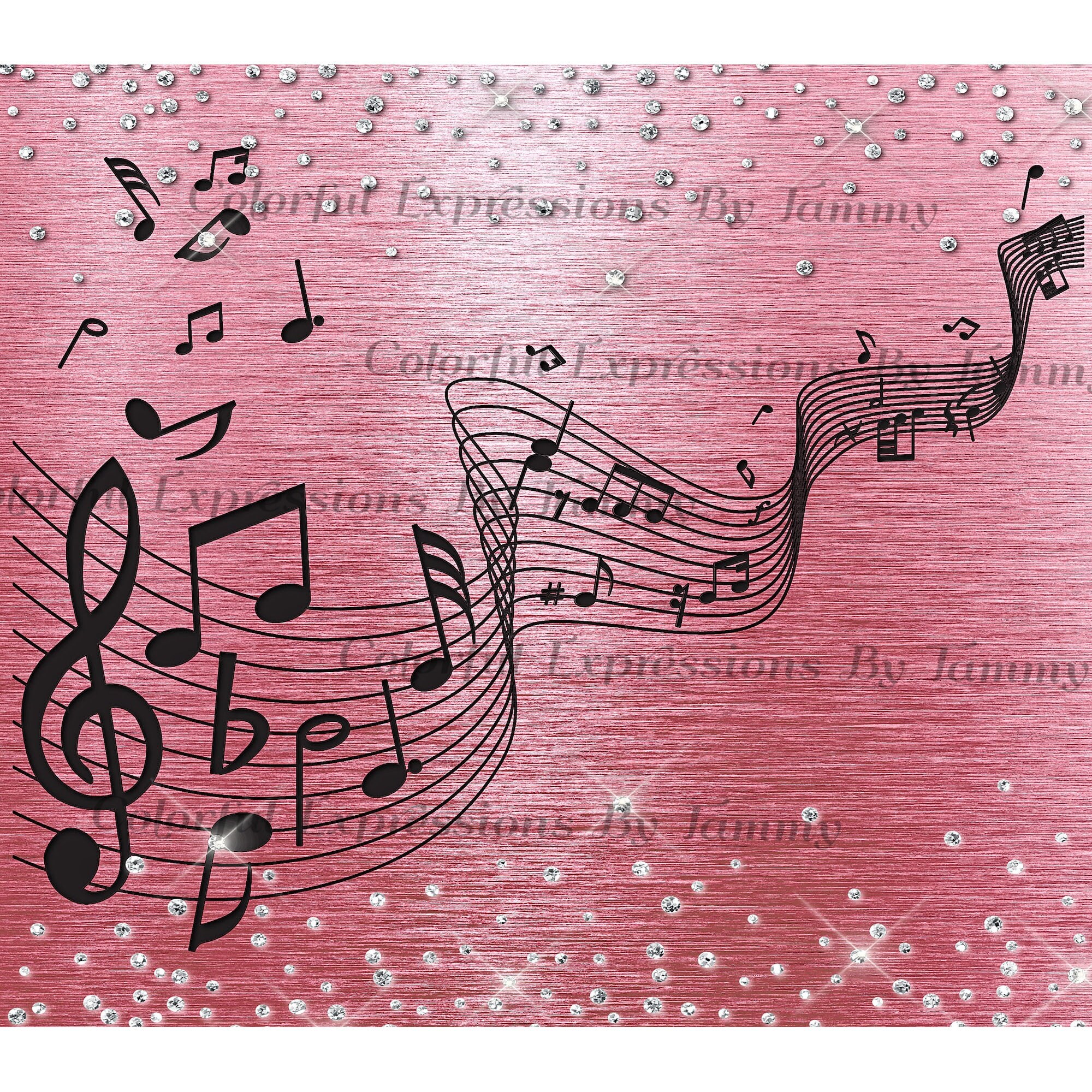 Music Notes 20oz Tumbler Wrap, Sublimation, Digital Files - Etsy
