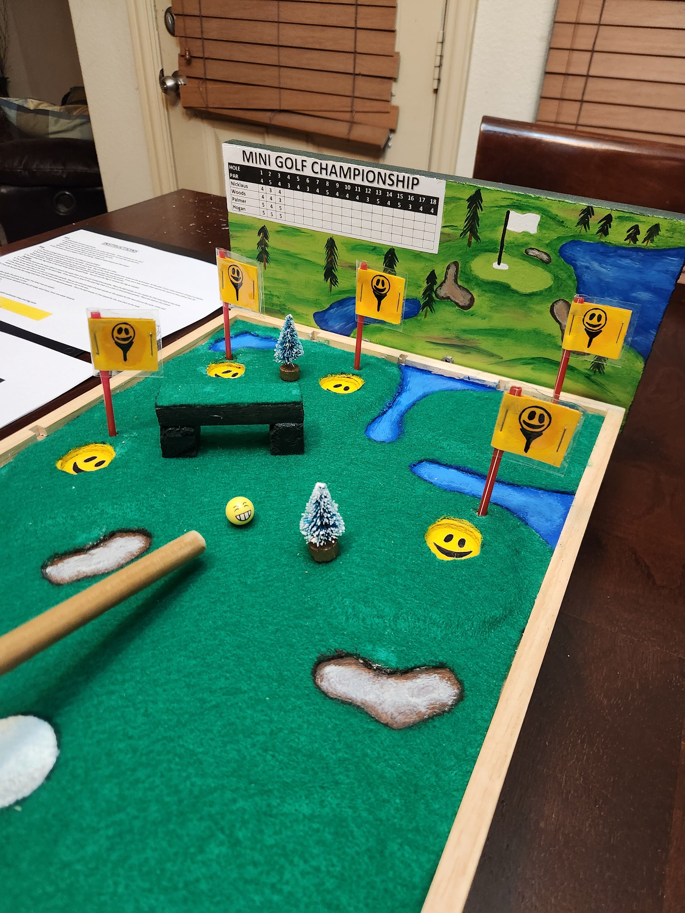 Miniature Golf Putt Putt Board Game - Etsy