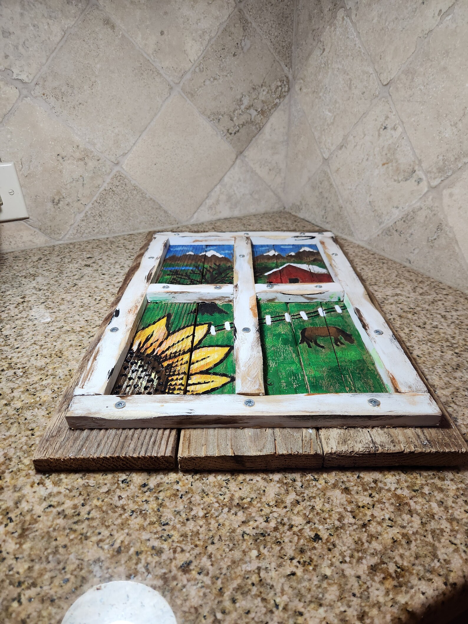 Barn Farmhouse Window Wall Painting - Etsy