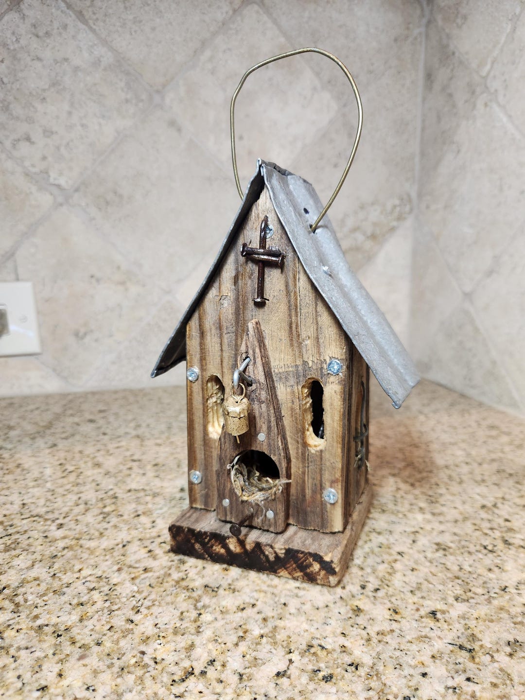 Rustic Small Gothic Cathedral Church Birdhouse - Etsy