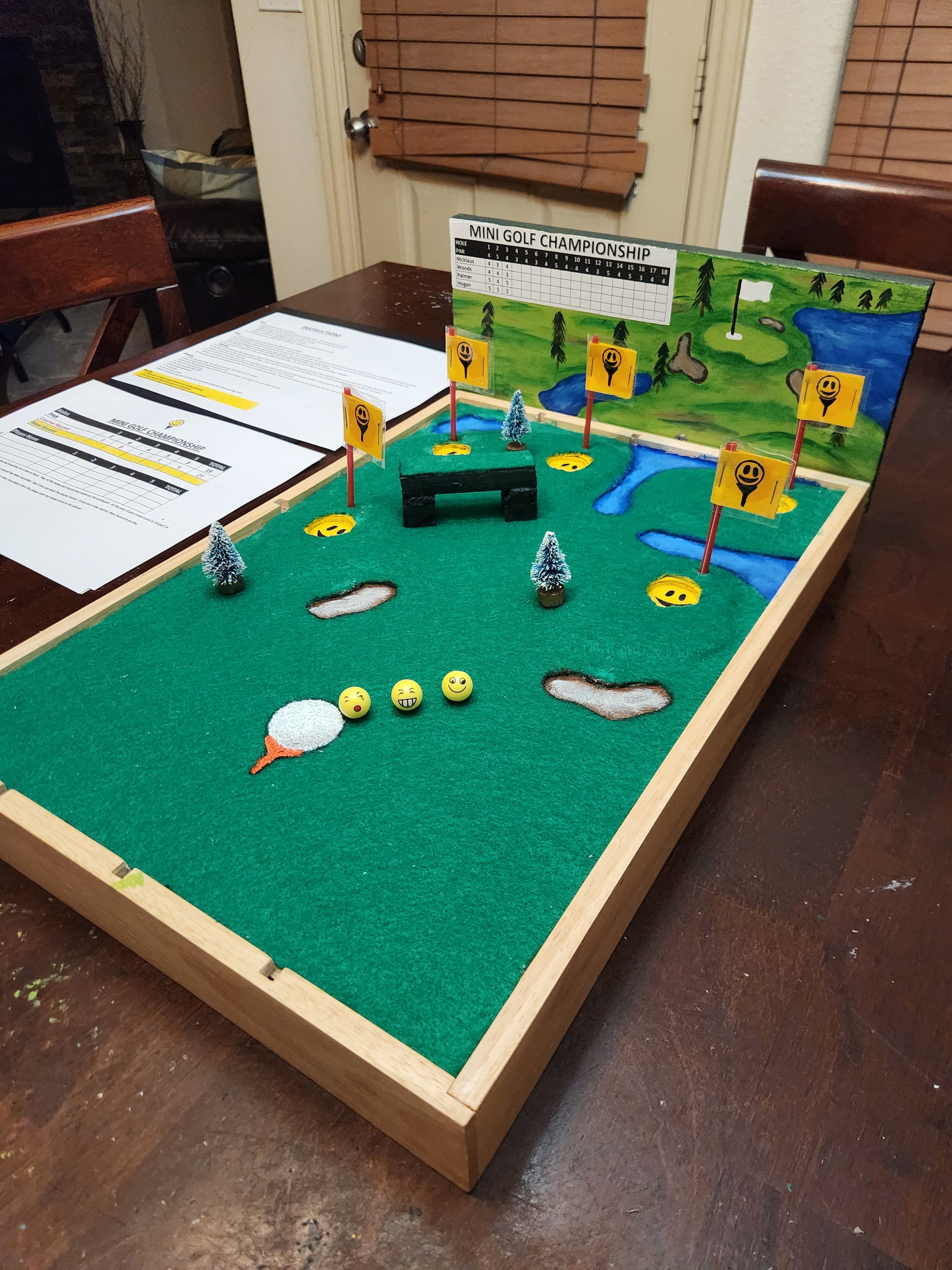 Miniature Golf Putt Putt Board Game - Etsy