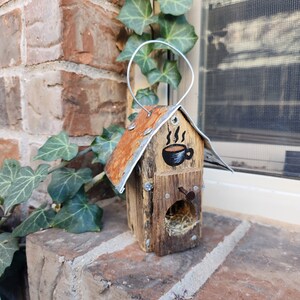 Rustic Miniature Coffee Shop Birdhouse - Etsy