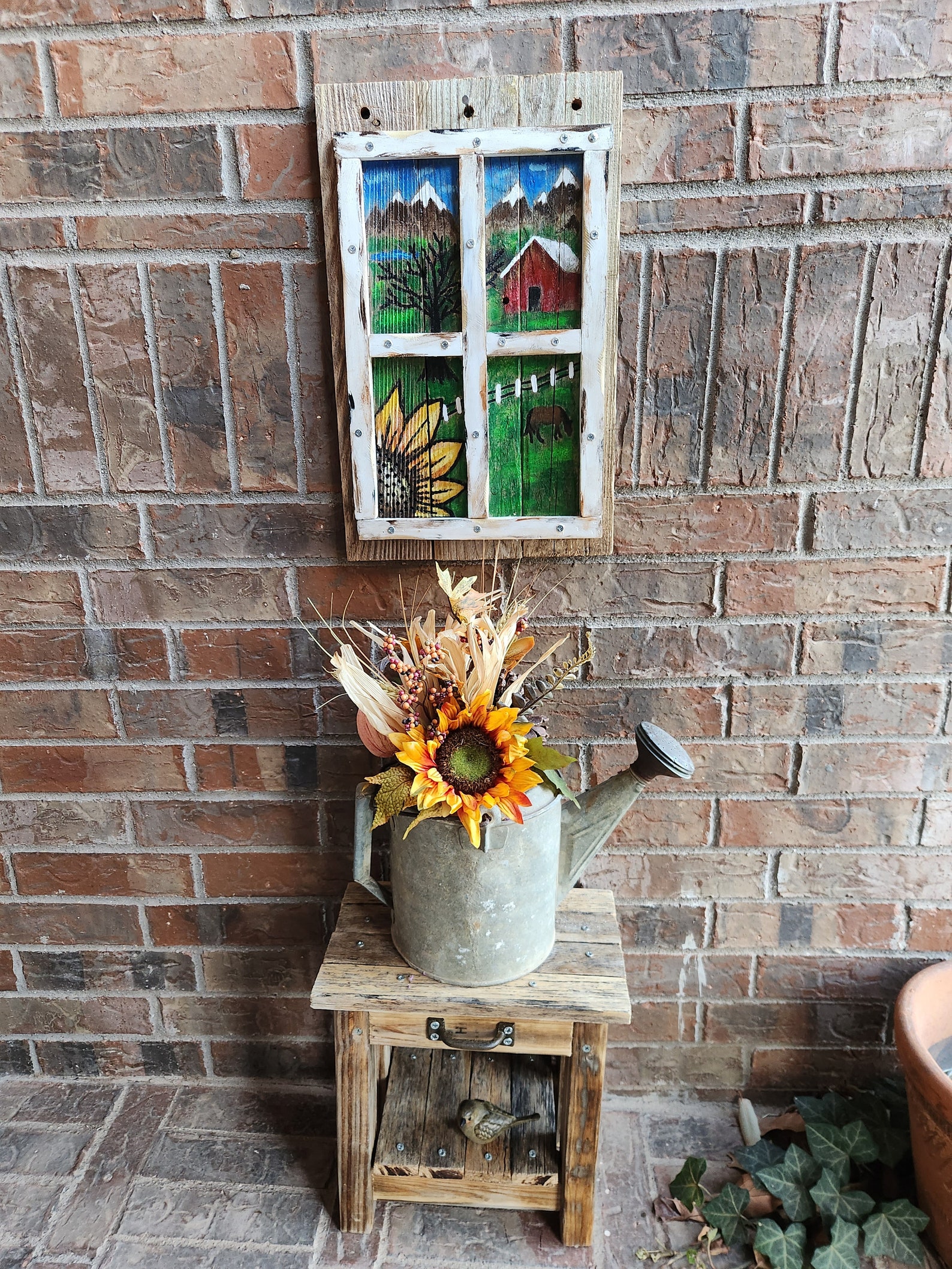 Barn Farmhouse Window Wall Painting - Etsy