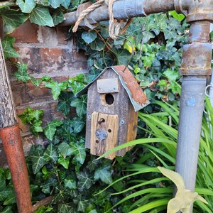 Rustic Miniature Metal Roof Birdhouse - Etsy