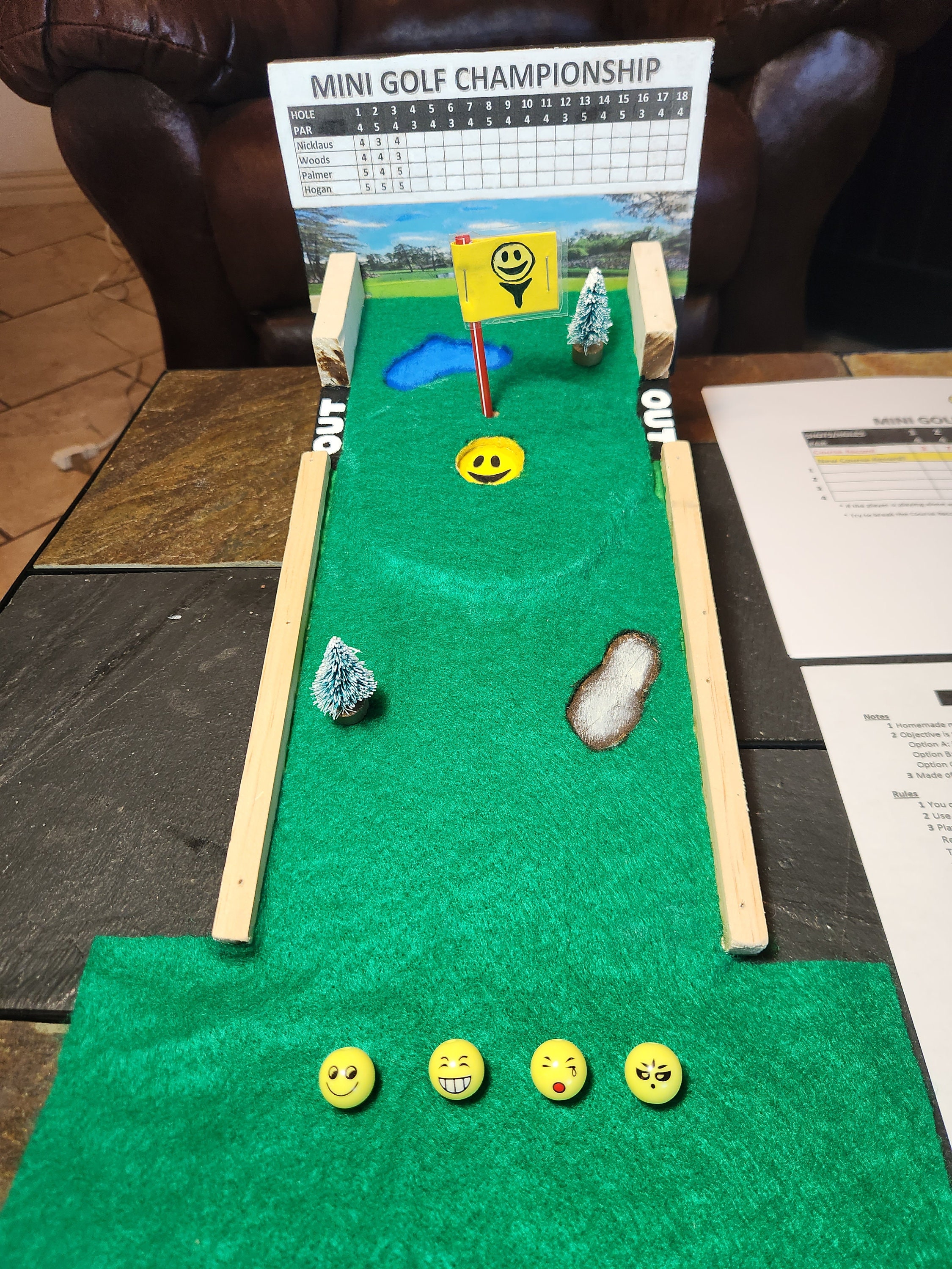 Cornhole Miniature Golf Putting Family Game - Etsy