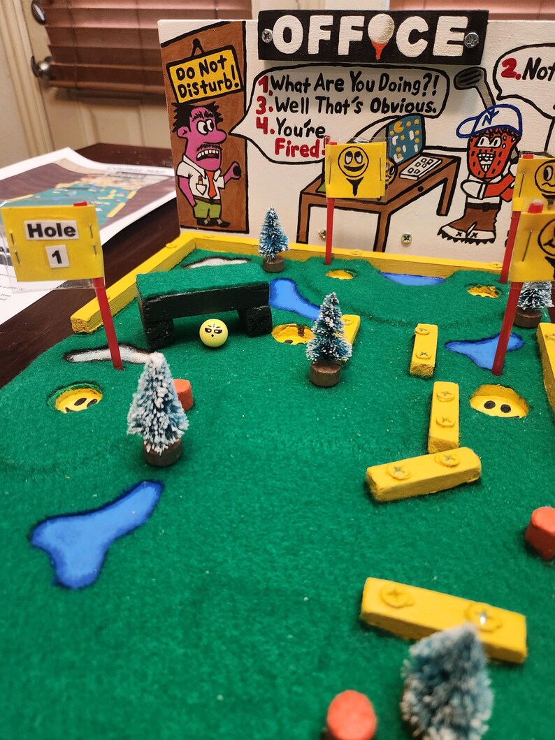 Miniature Indoor Office Desktop Golf Cornhole Putting Game - Etsy