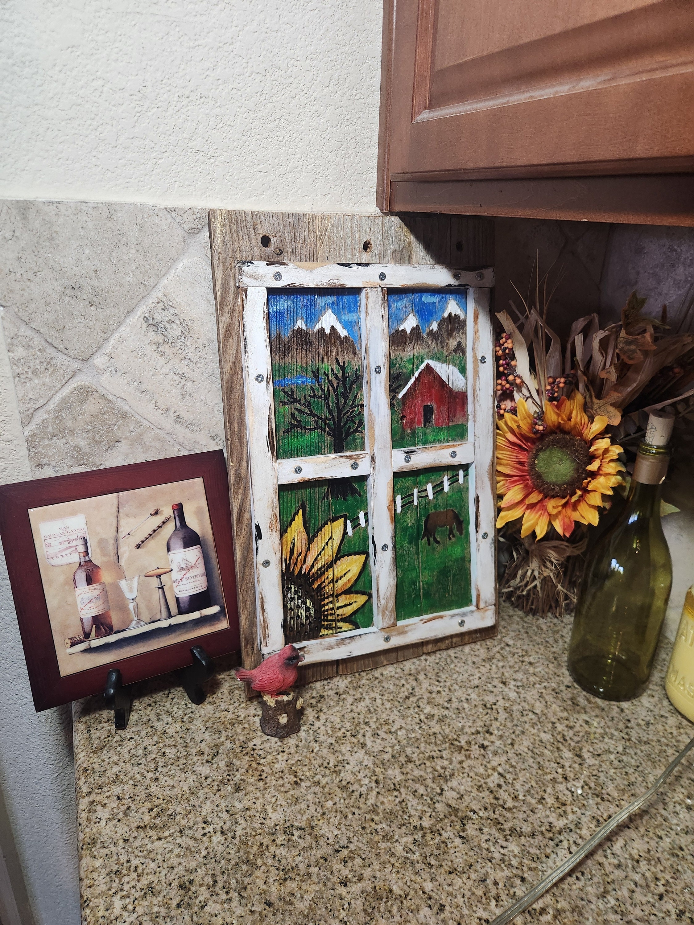 Barn Farmhouse Window Wall Painting - Etsy