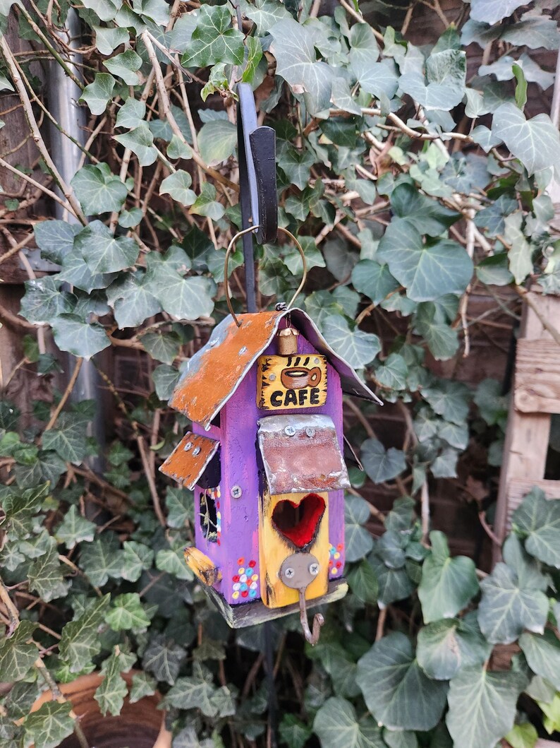Rustic Small Farmhouse Coffee Shop Cafe Birdhouse - Etsy
