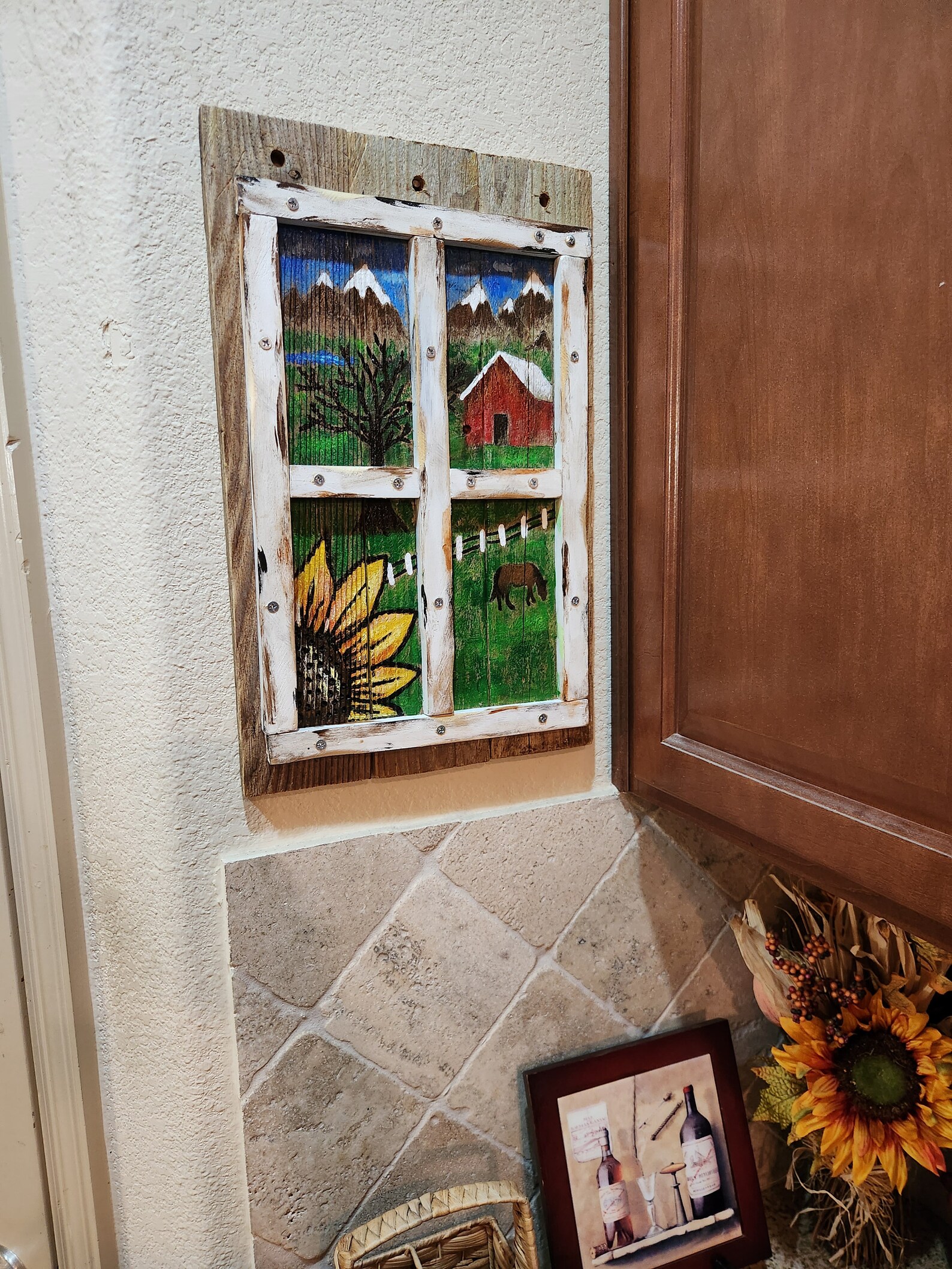 Barn Farmhouse Window Wall Painting - Etsy