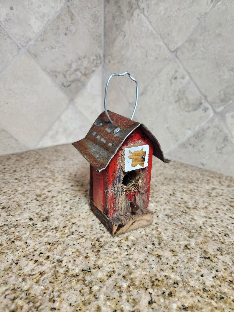 Miniature Rustic Barn Birdhouse - Etsy