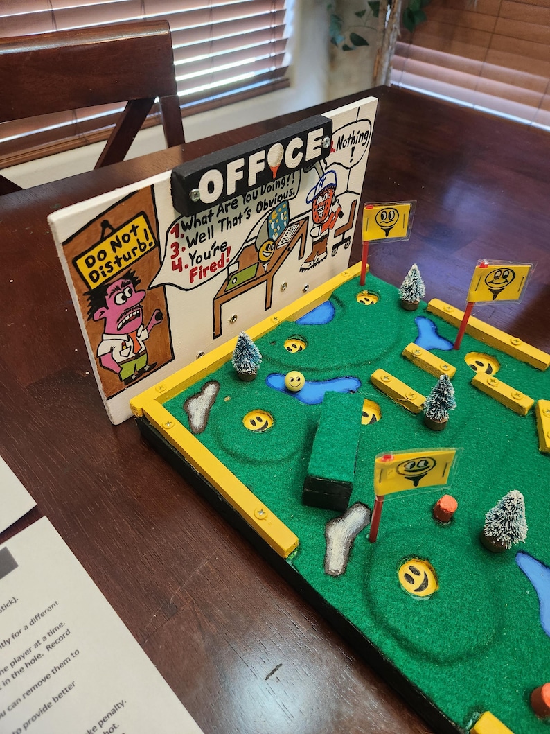 Miniature Indoor Office Desktop Golf Cornhole Putting Game - Etsy