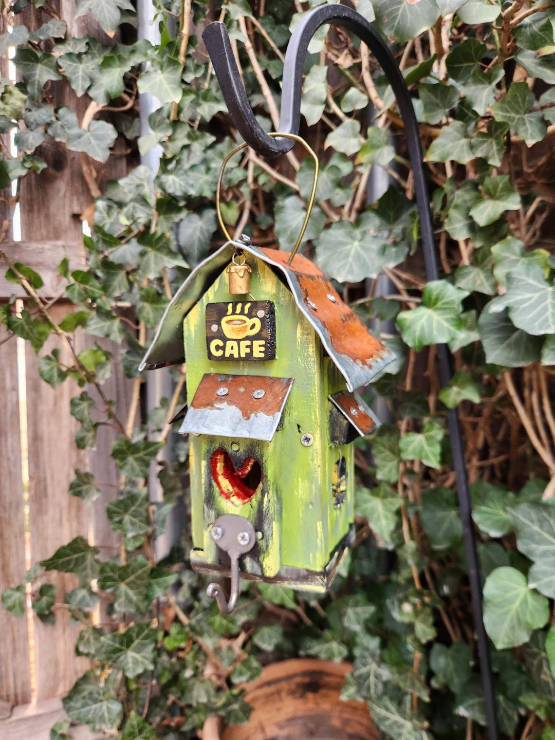 Rustic Small Coffee Shop Cafe Birdhouse - Etsy