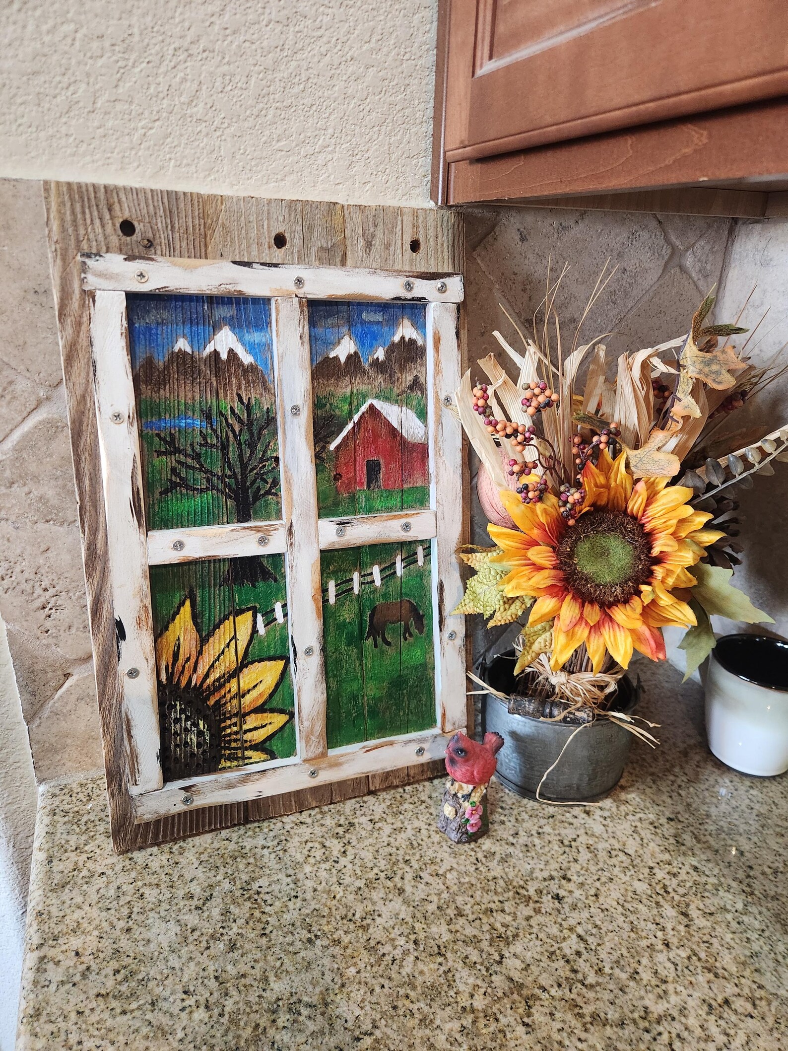 Barn Farmhouse Window Wall Painting - Etsy