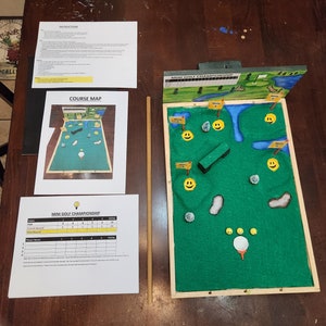 Miniature Golf Putting Board Game - Etsy