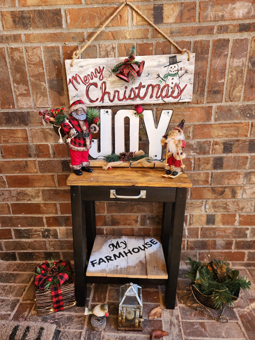 Rustic Vintage Style Farmhouse Wood Entry Table Console - Etsy