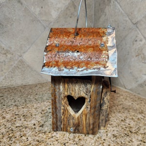 Miniature Rustic Farmhouse Birdhouse - Etsy
