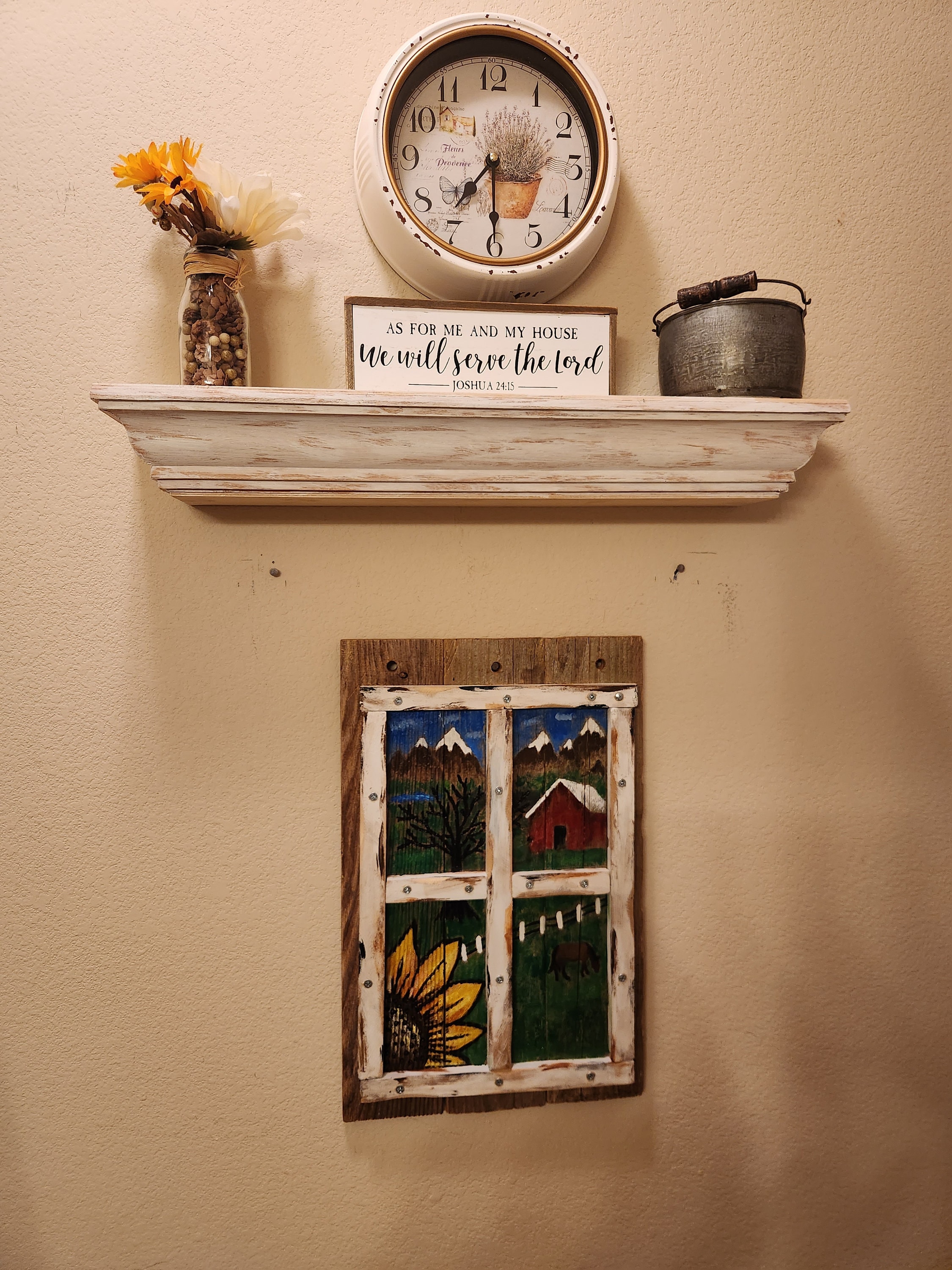 Barn Farmhouse Window Wall Painting - Etsy