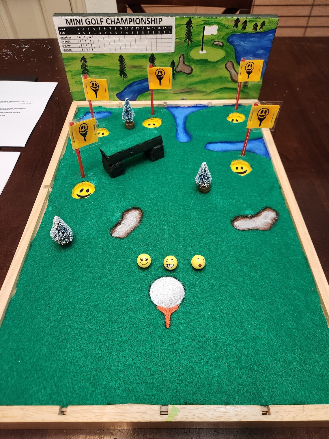 Miniature Golf Putt Putt Board Game - Etsy