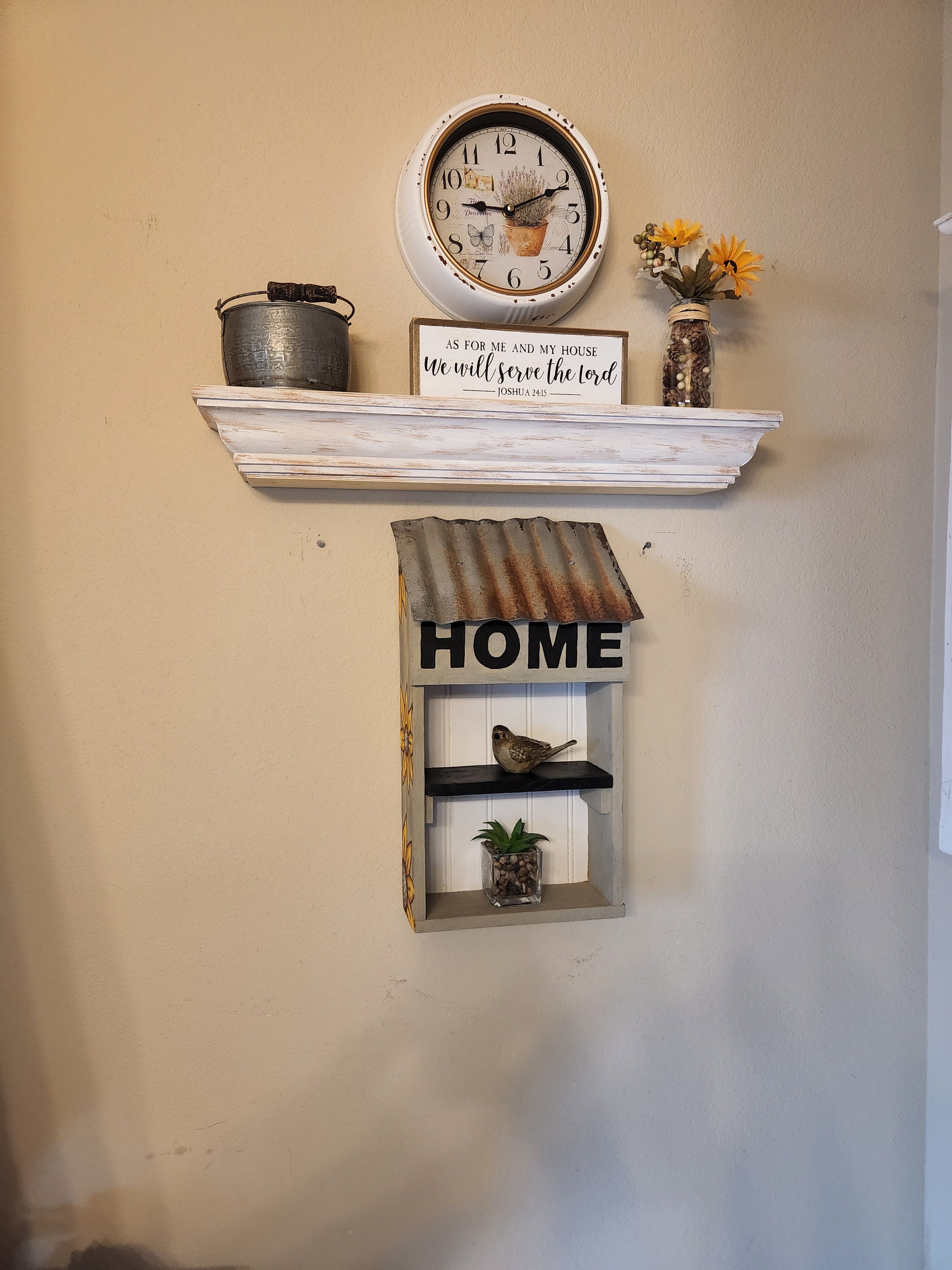 Rustic Sunflower Farmhouse Cabinet - Etsy