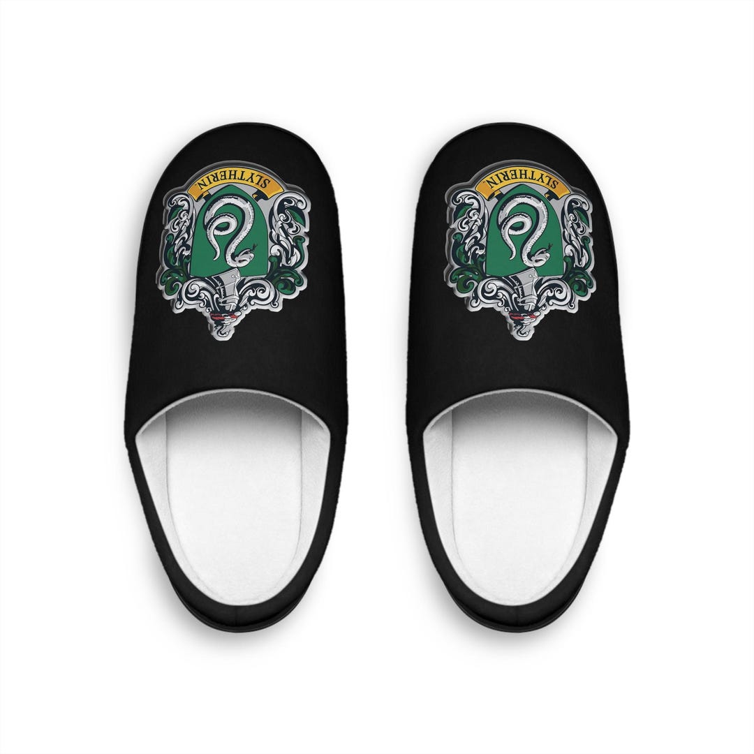 Harry Potter Slytherin Slippers, Women's House Indoor Shoes, Wizard ...