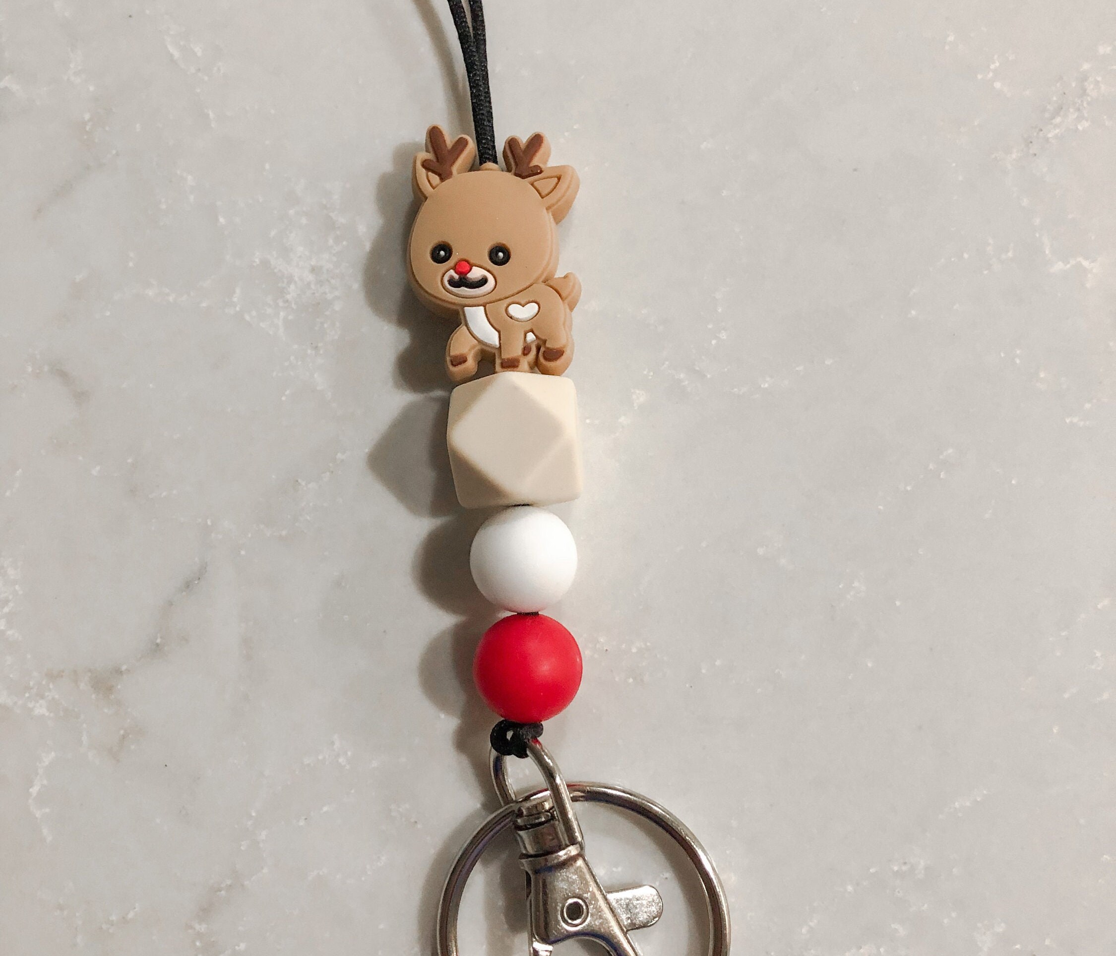 Holiday Lanyards, Christmas Lanyards, ID Badge, Keychain, Gift, Rudolph ...