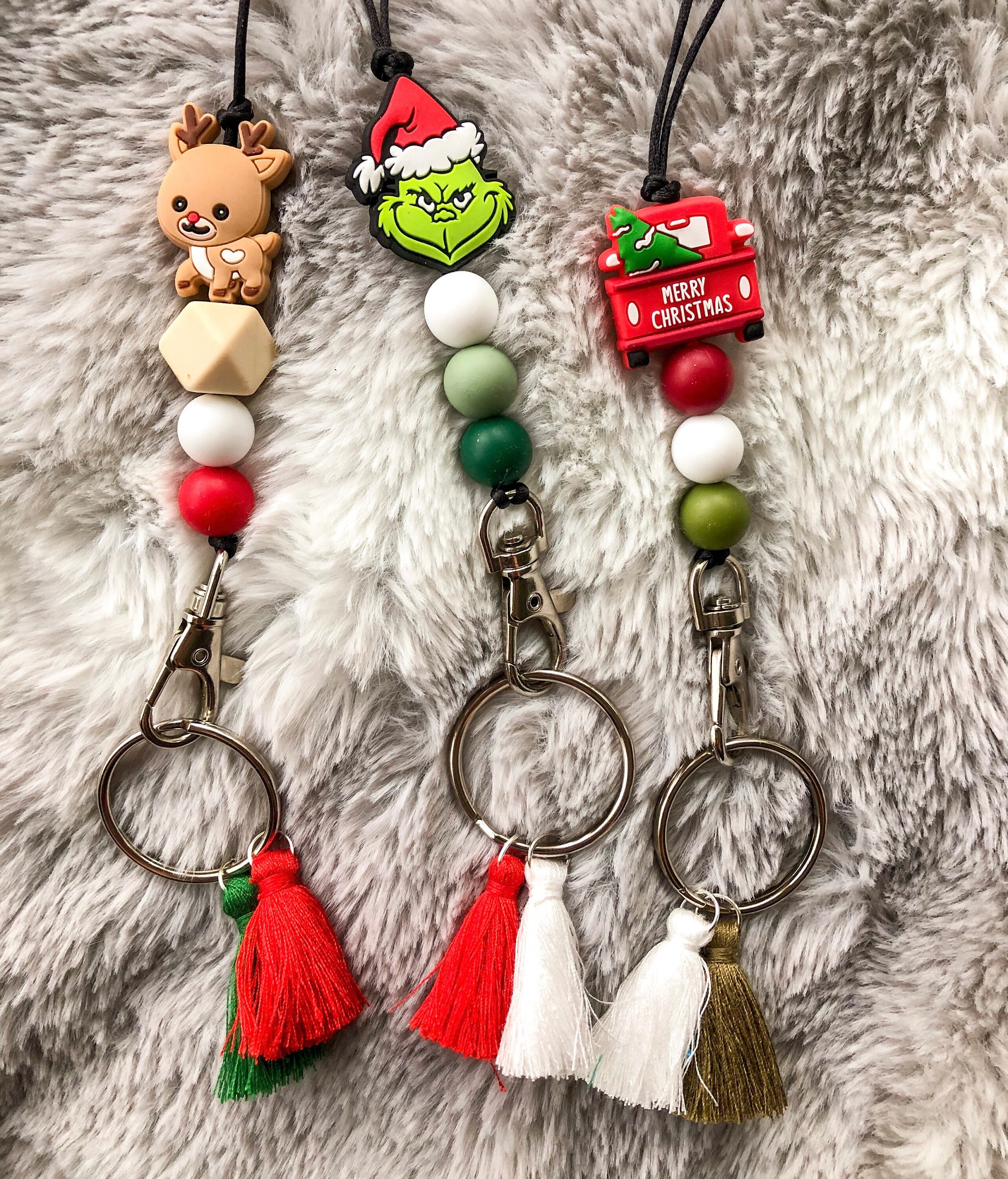 Holiday Lanyards, Christmas Lanyards, ID Badge, Keychain, Gift, Rudolph ...
