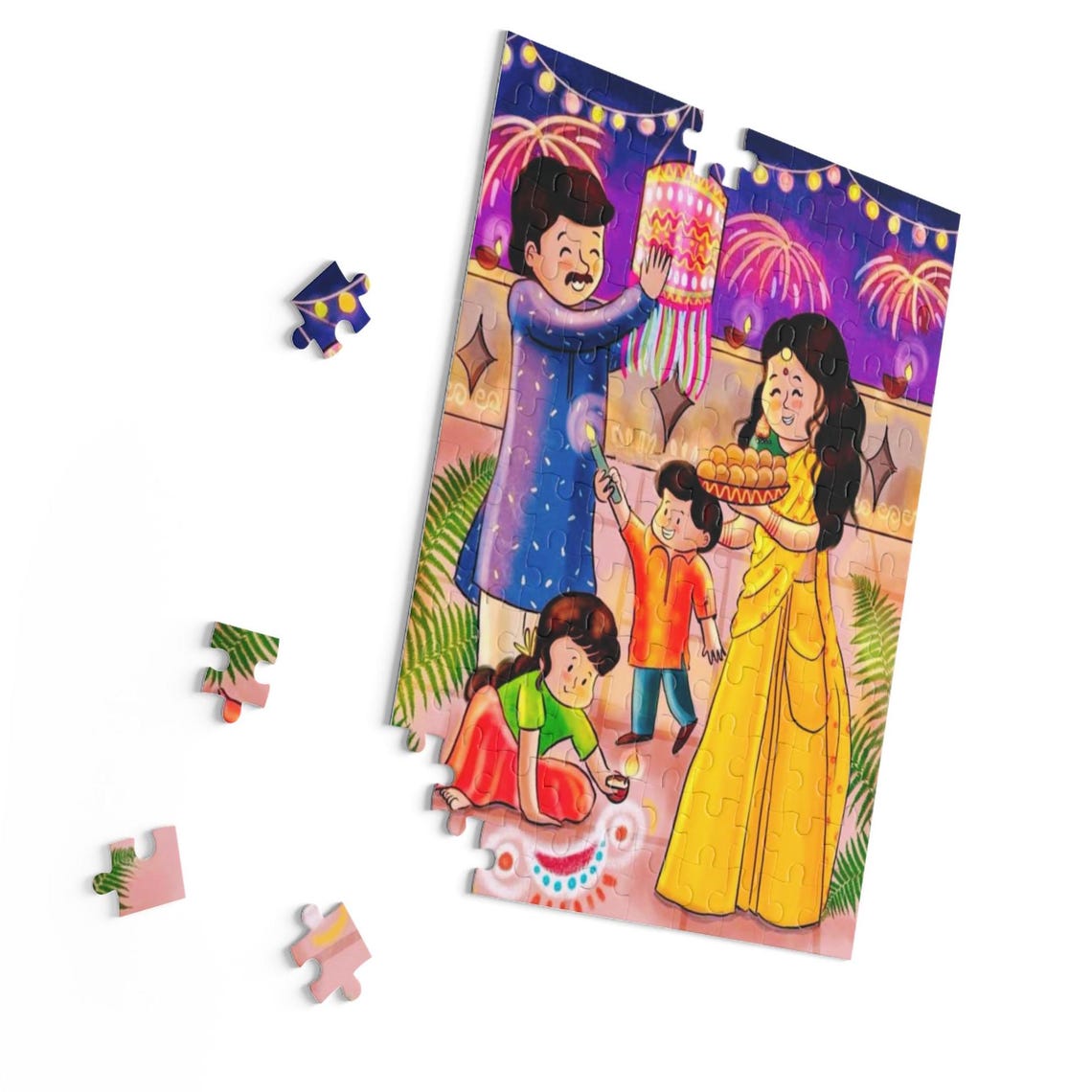 Happy Diwali Puzzle Hindi Festival Gift Game Puzzle Holi Gift Indian ...