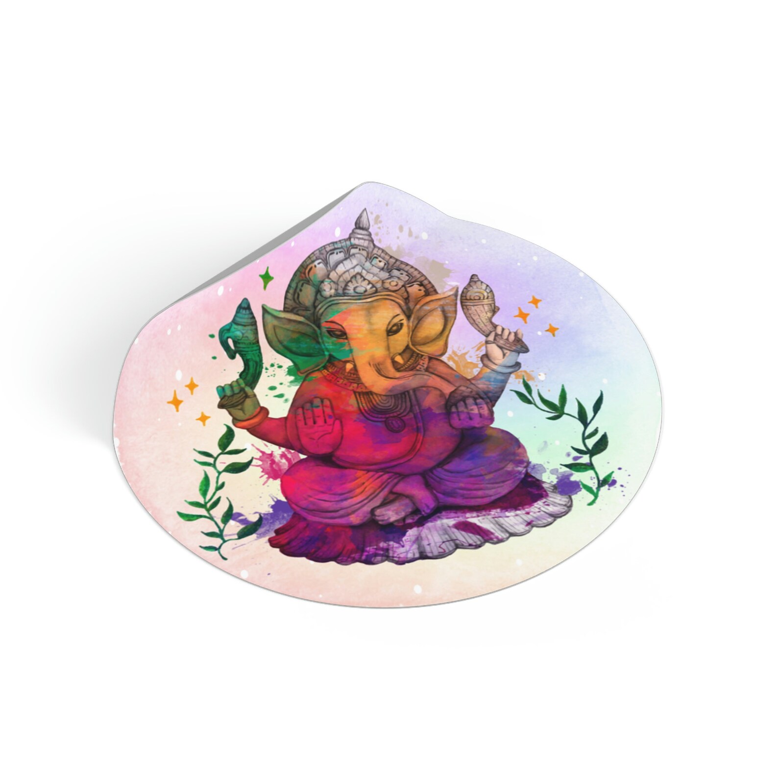 Ganesha Sticker, Eternal Bliss Logo, Ganesh Lucky Decal, Hindu God ...