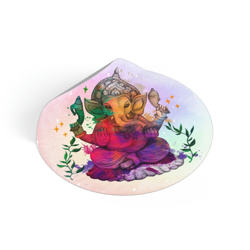 Ganesha Sticker, Eternal Bliss Logo, Ganesh Lucky Decal, Hindu God ...