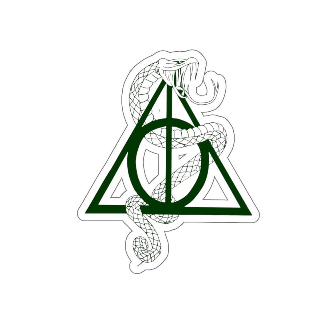 Slytherin HP Inspired Sticker, Snake, Castle, Wizards, Witches, Deathly ...